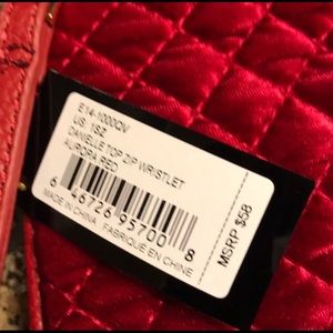 bebe | Bags | Bebe Aurora Red Wristlet Top Zip Retail 58 Nwt | Poshmark